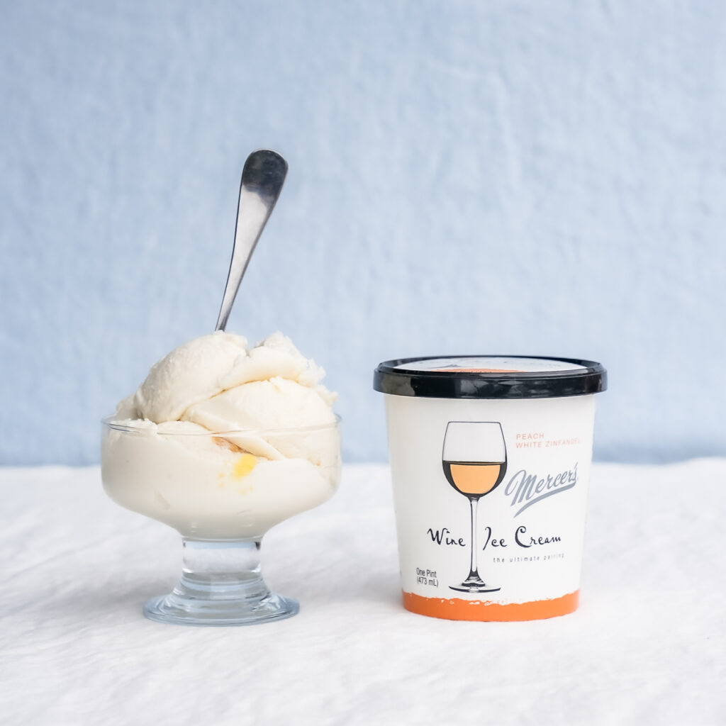 Peach White Zinfandel – Mercer's Dairy and Wine Ice Cream
