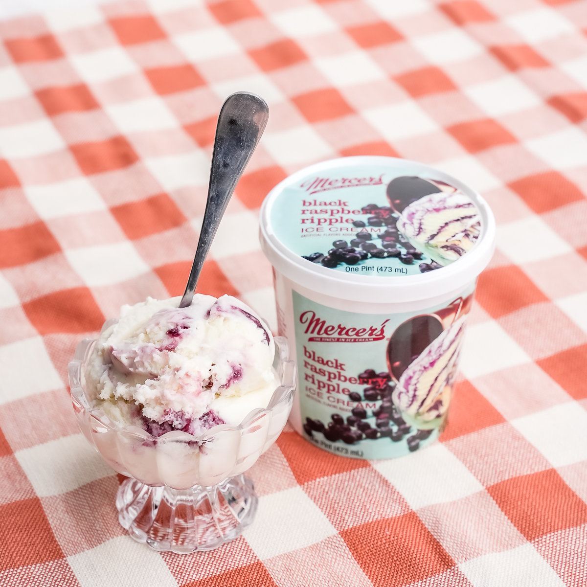 Black Raspberry Ripple – Mercer's Dairy and Wine Ice Cream